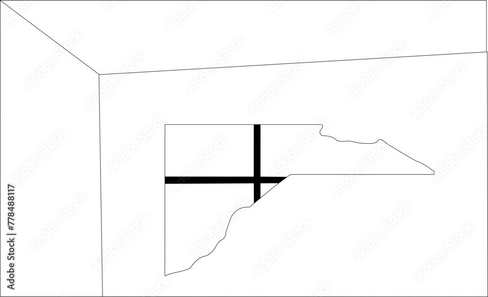County Flag, Ohio, state, of, vector svg, line art, cut file, black ...