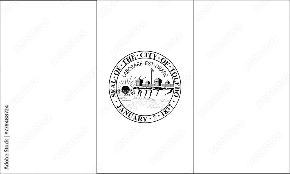County Flag, Ohio, state, of, vector svg, line art, cut file, black ...