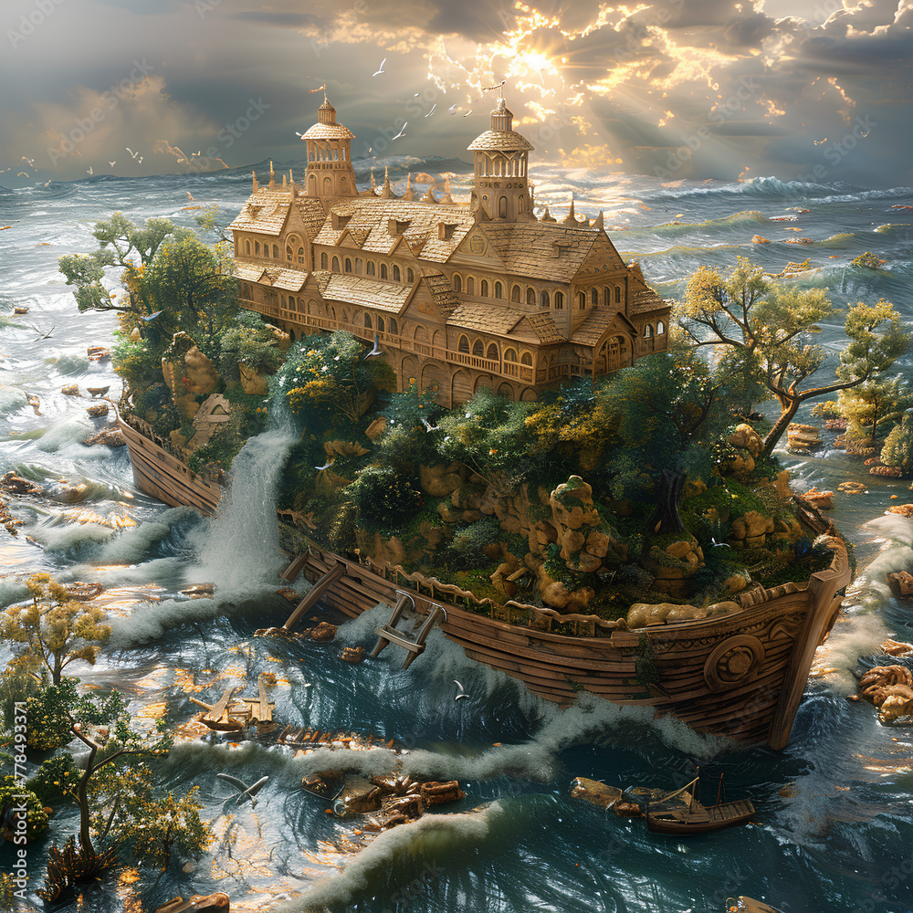 Noah's Ark in the universal flood, carried two species of each animal ...