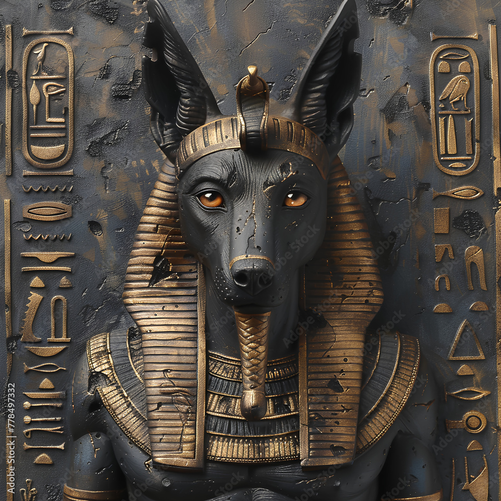 Anubis is the guardian of tombs associated with death and life after ...