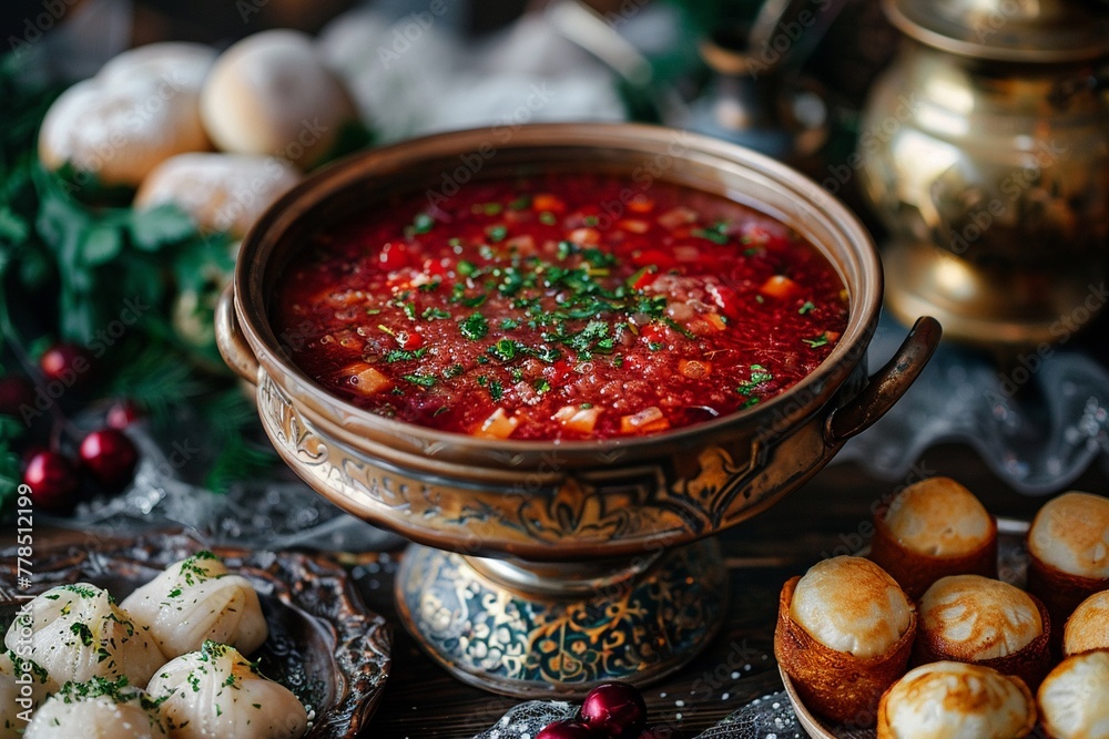 An intimate rustic setting featuring close-ups of rich, ruby-red ...