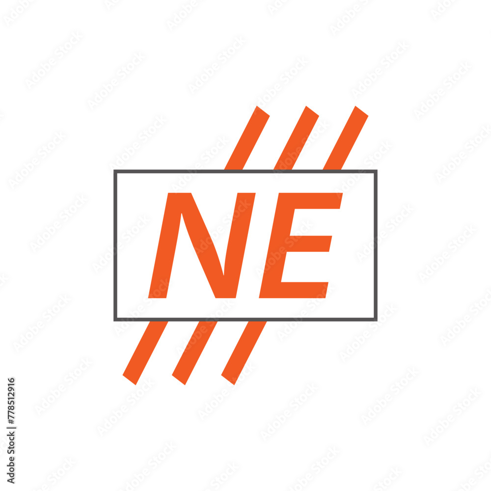 letter NE logo. NE. NE logo design vector illustration for creative ...