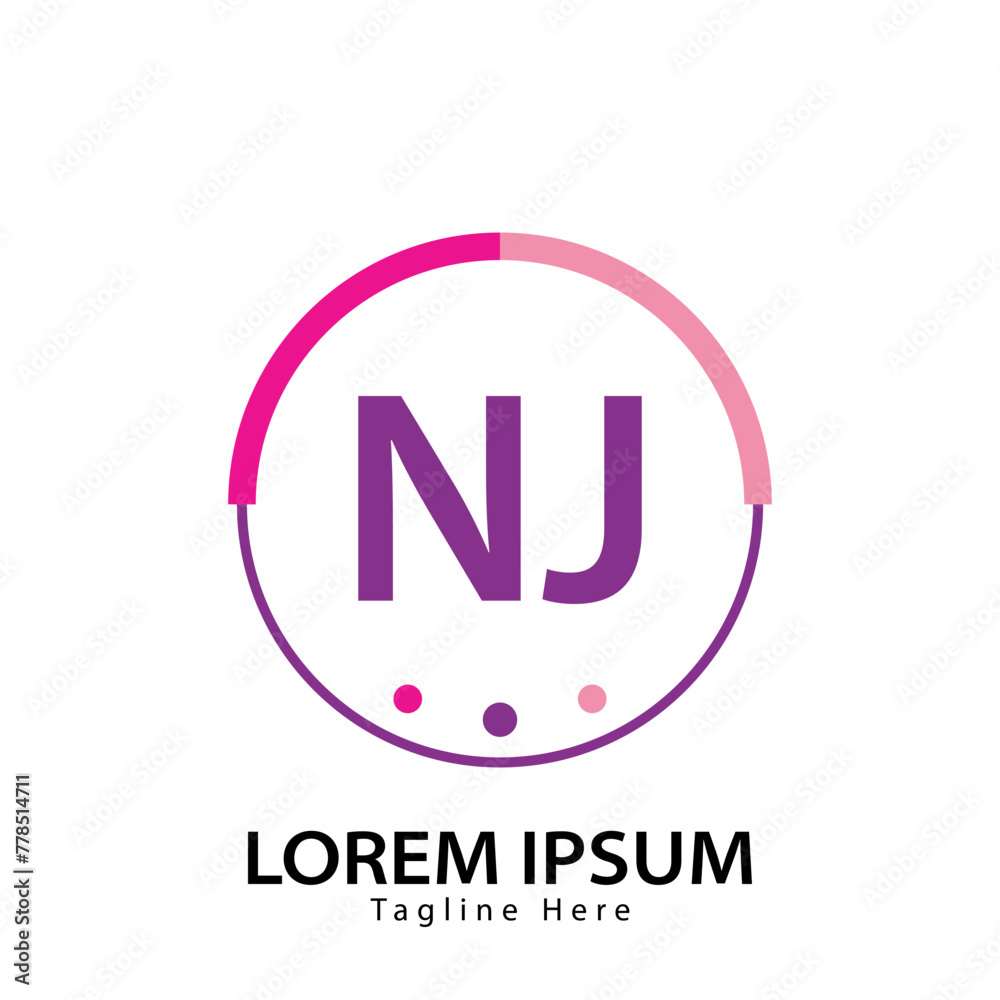 Letter Nj Logo Nj Nj Logo Design Vector Illustration For Creative Company Business Industry