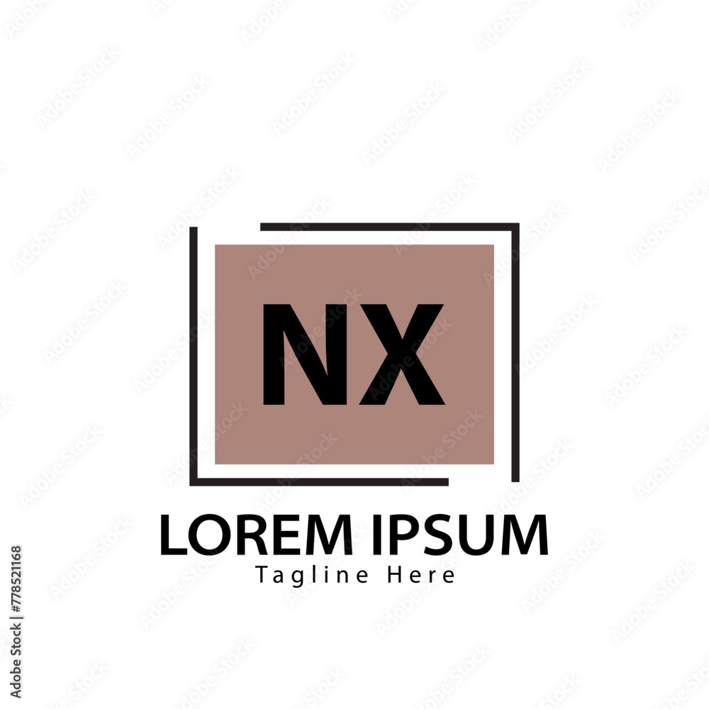 letter NX logo. NX. NX logo design vector illustration for creative ...