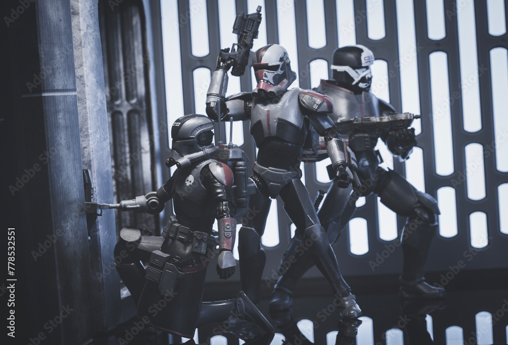 NEW YORK USA, APR 9 2024: scene from Star Wars The Bad Batch - Clone ...