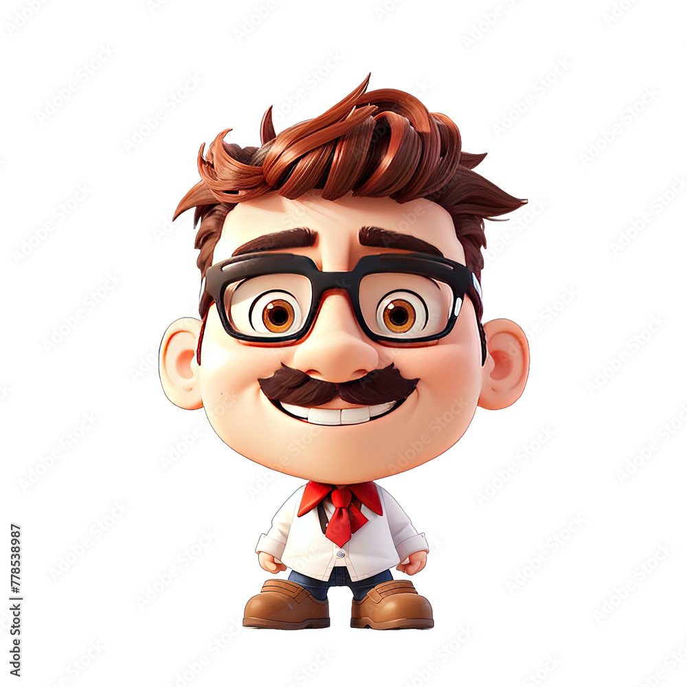 Artist/Actor Character, Cute 3D Artist Character Clipart, 3D Animation ...
