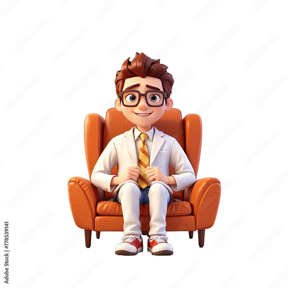 Artist/Actor Character, Cute 3D Artist Character Clipart, 3D Animation ...
