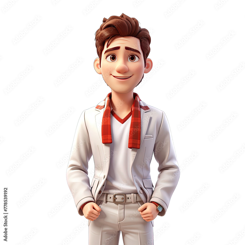 Artist/Actor Character, Cute 3D Artist Character Clipart, 3D Animation ...