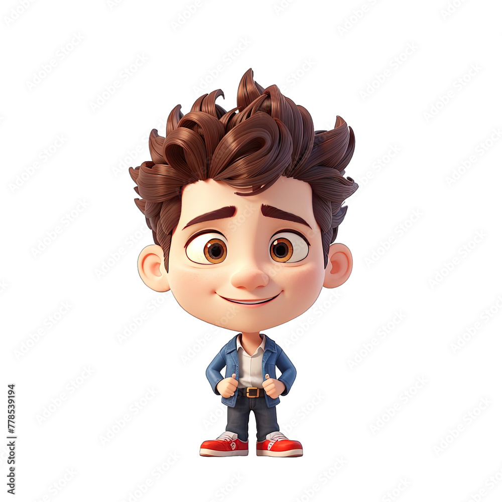 Artist/Actor Character, Cute 3D Artist Character Clipart, 3D Animation ...