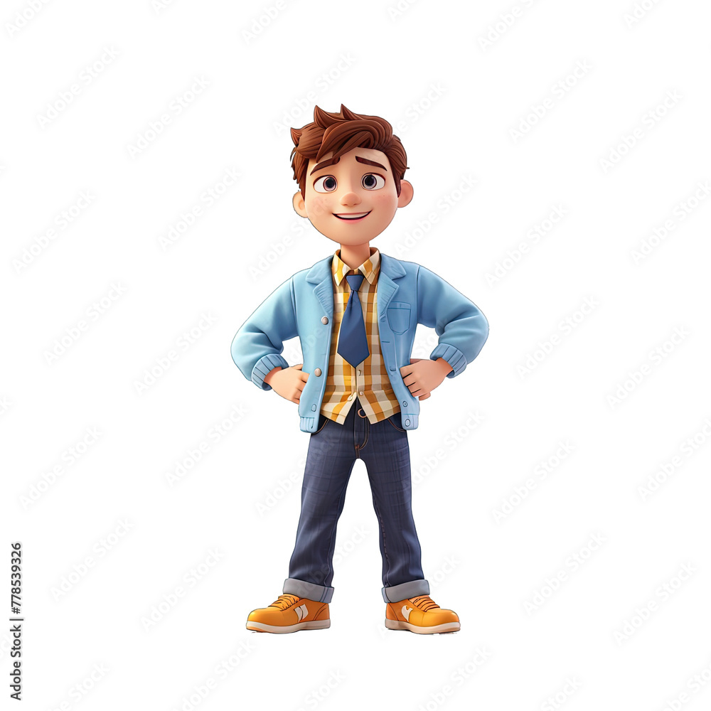 ภาพประกอบสต็อก Artist/Actor Character, Cute 3D Artist Character Clipart ...