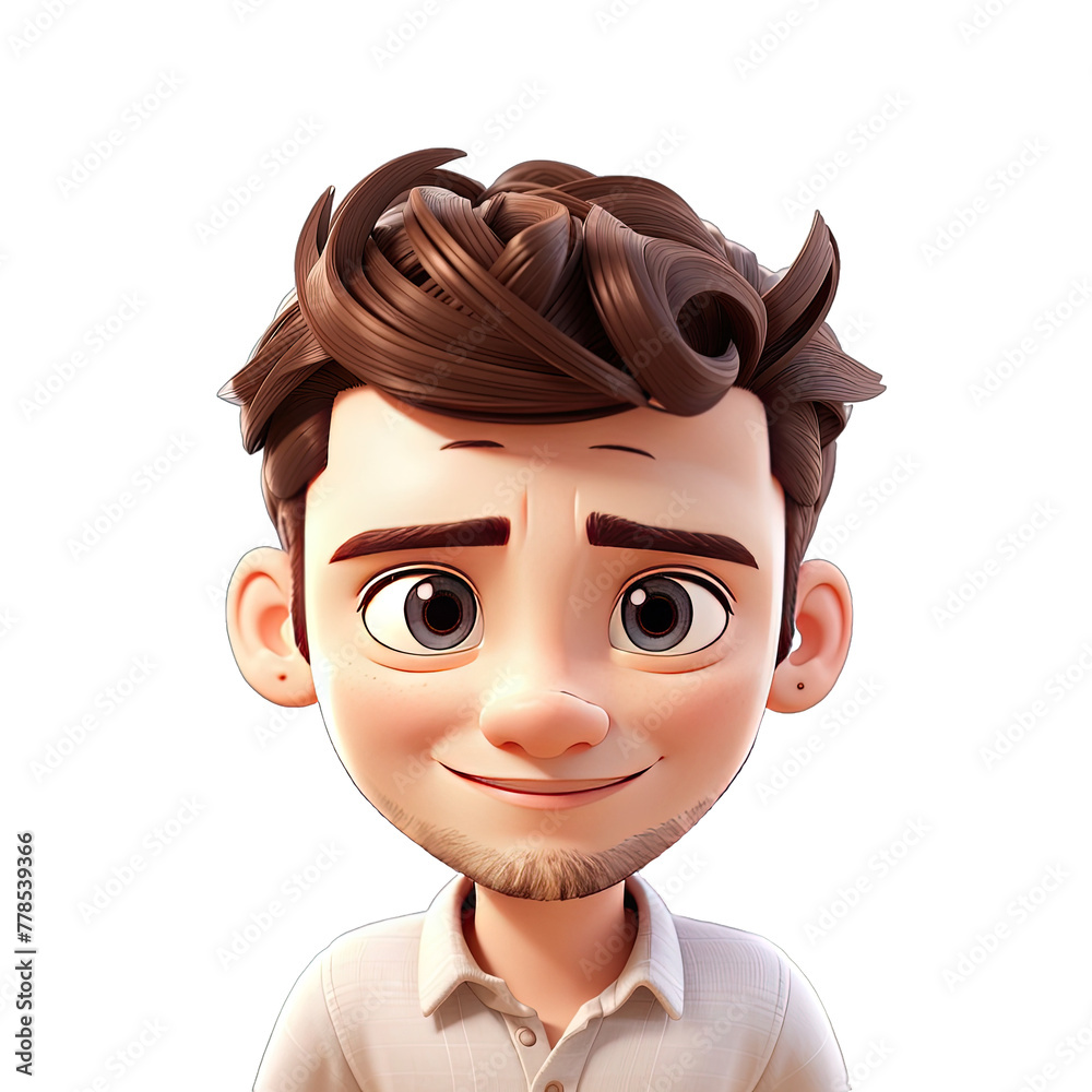 Artist/Actor Character, Cute 3D Artist Character Clipart, 3D Animation ...