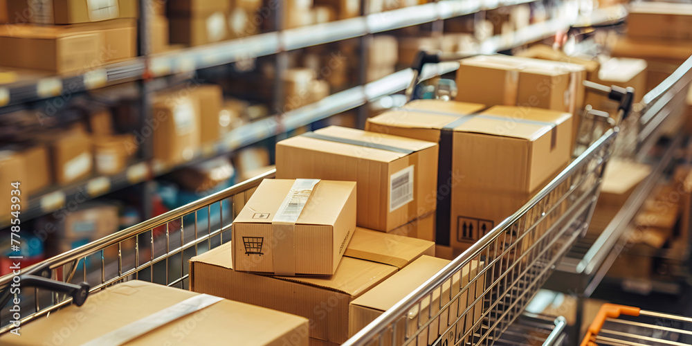 Palletized Boxes, Carted Packages ,Pallets, Packages, Cartons on the ...