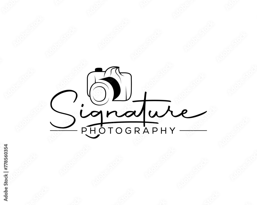 Signature photography logo design and Font Calligraphy Logotype Script ...