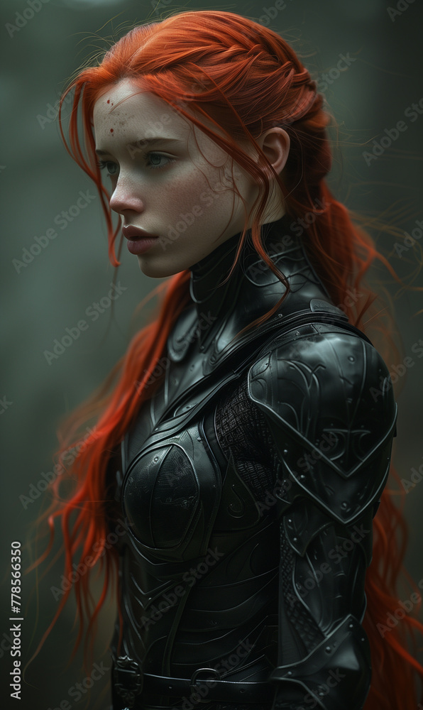 realistic, brom, dark fantasy, human, female, pale skin, pale skin ...