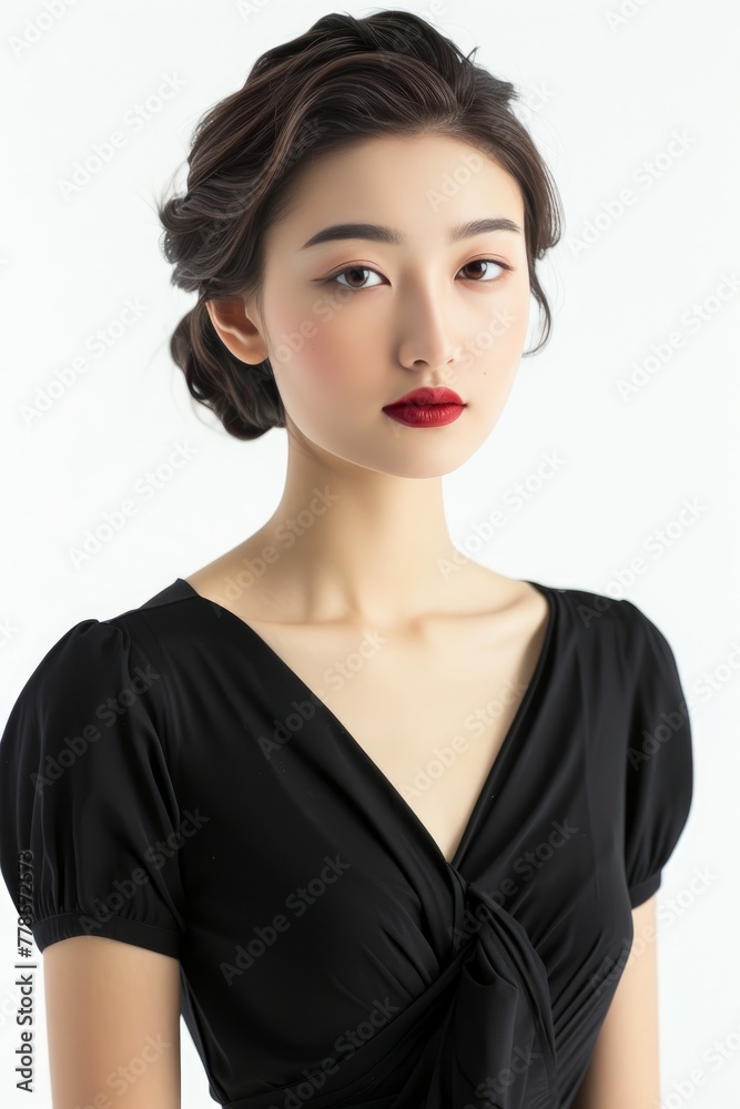 Full face no crop of a Pretty Young Japanese Super Model in a Classic ...