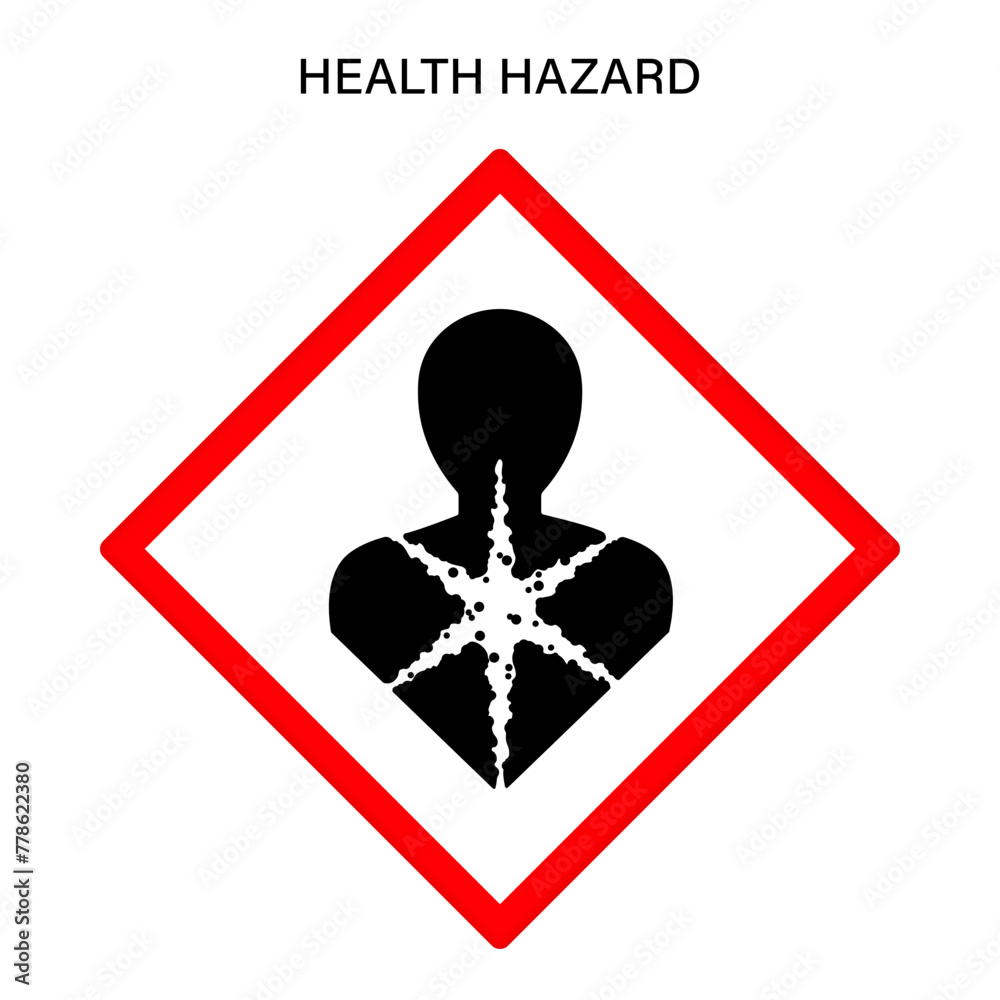 Health hazard warning sign vector. Globally harmonized system hazard ...