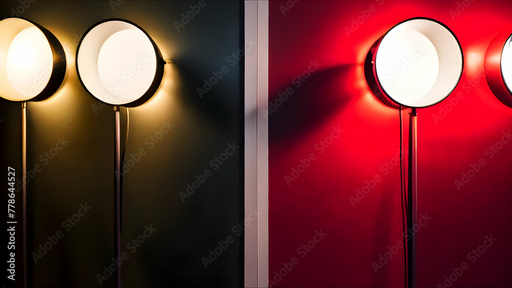 red and black background,red, black, lights movie set, headlight ...
