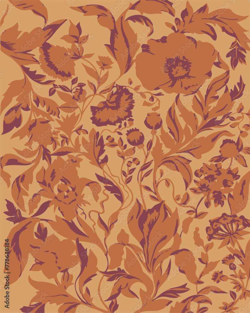 big flower pattern,Flowers patterns. Seamless floral backdrop.Abstract ...