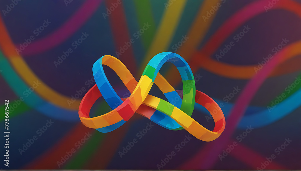 Rainbow colored infinity symbol of autism disorder, adhd ...