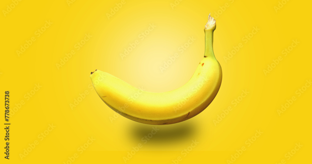 banana, Single banana, one banana isolated on white background with ...