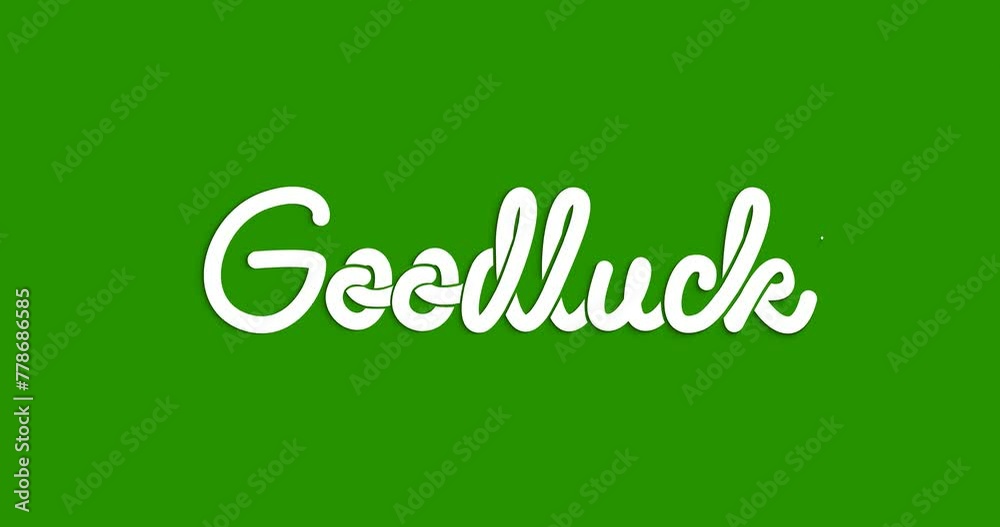 Vidéo Stock Good luck text animation on the green screen alpha channel ...