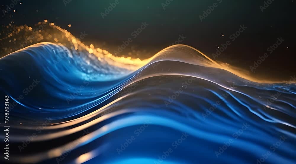 A powerful wave of water is captured in motion, showcasing the dynamic ...