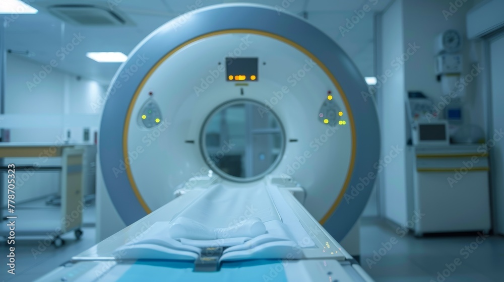 PET CT scan of human brain on screen of diagnosis machine Stock ...