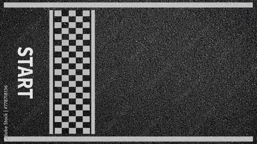 Start line. asphalt road racing texture background. top view Stock ...