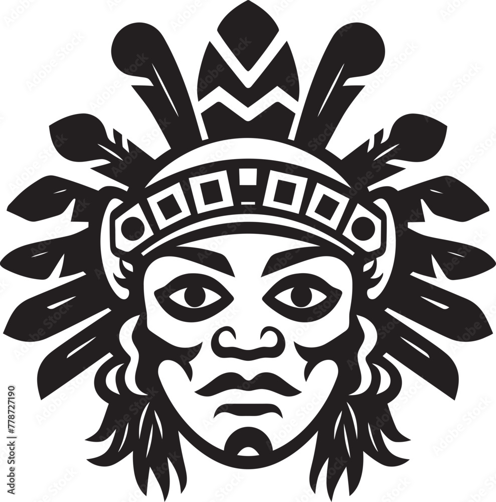 Zapotec Culture Mark Pre Hispanic Vector Logo Icon Andean Tradition ...