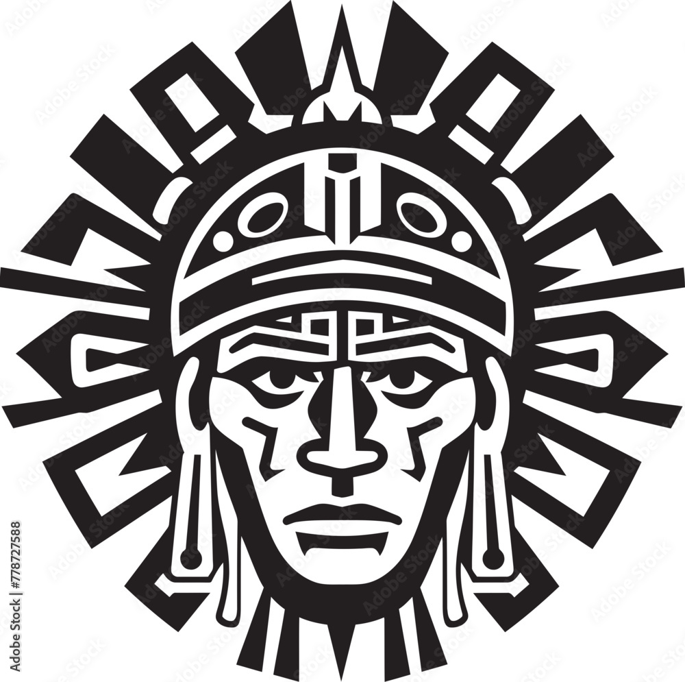 Moche Tradition Symbol Pre Hispanic Icon Logo Vector Huari Culture Mark ...