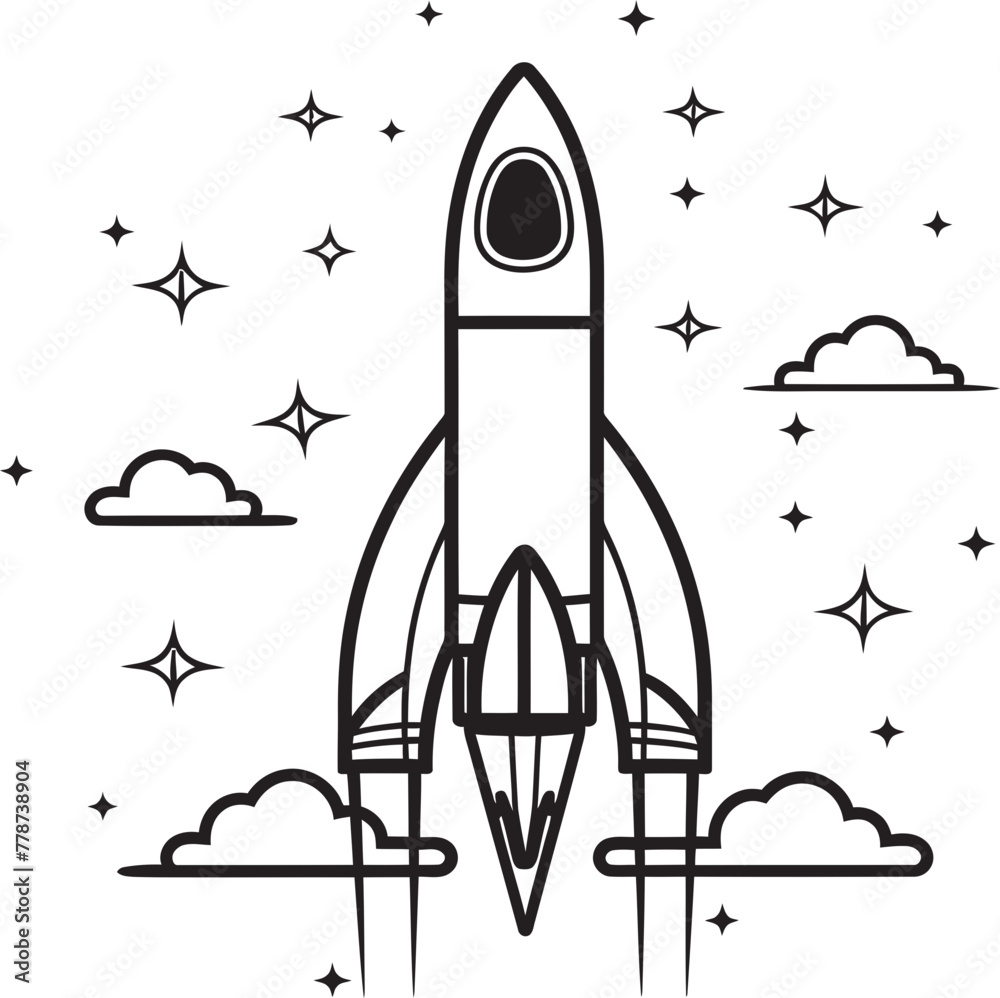 Solar Sojourner Space Rocket Vector Logo Design Interplanetary Pioneers ...