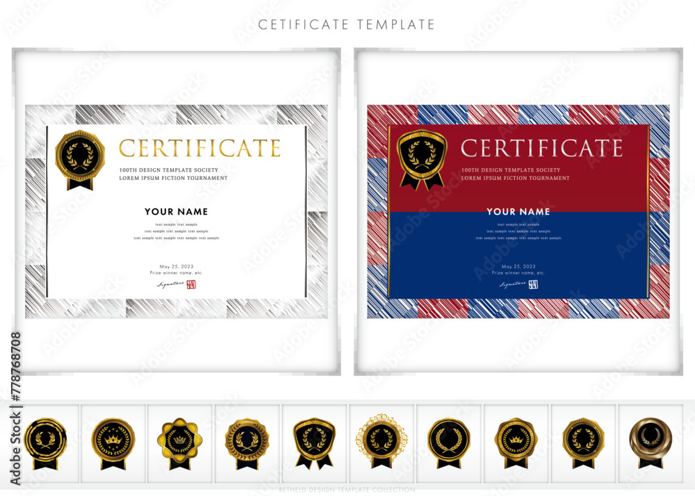 Luxury modern frames and shapes, templates for certificates of ...