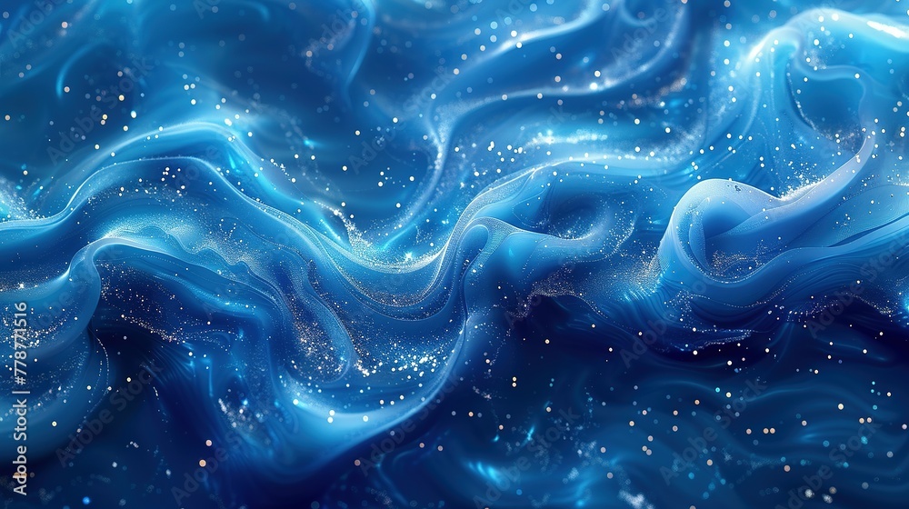 looped festive liquid BG in 4k. Abstract wavy pattern on bright glossy ...