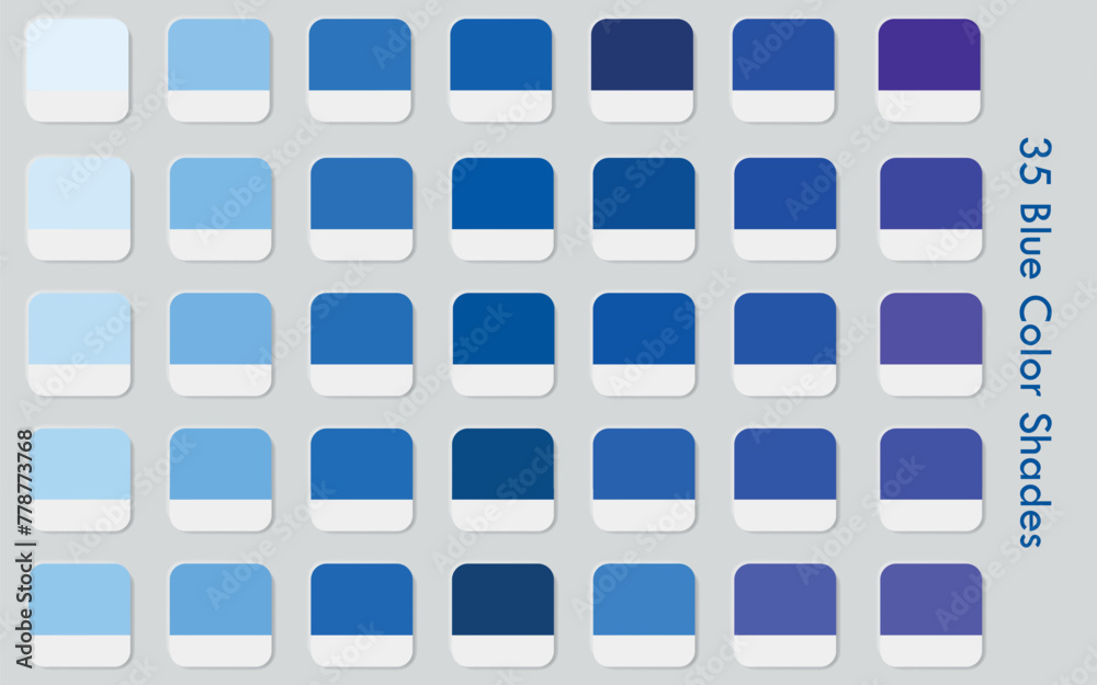 Blue color palette for design Stock Vector | Adobe Stock