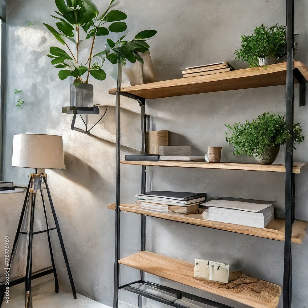 design.a sleek and modern wall shelf concept with clean lines and ...