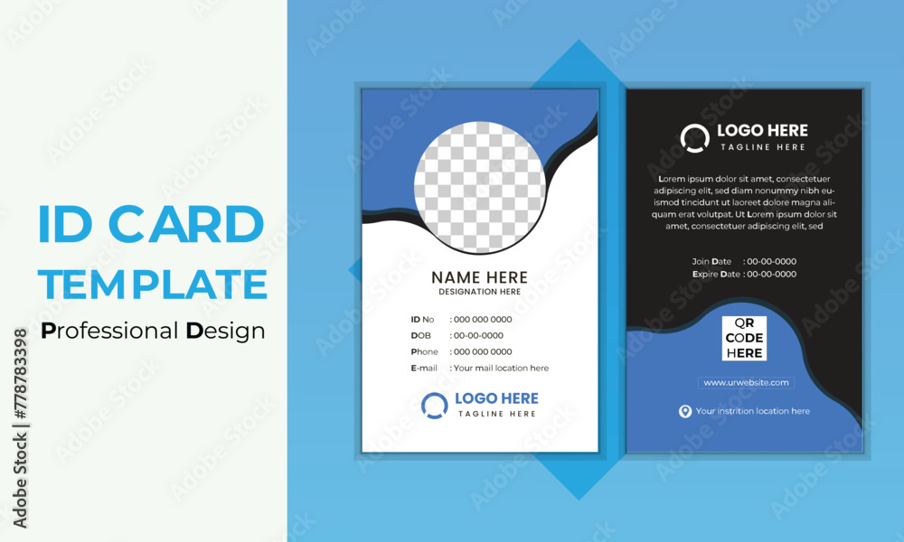 Professional id card template | Office employee id card design template ...