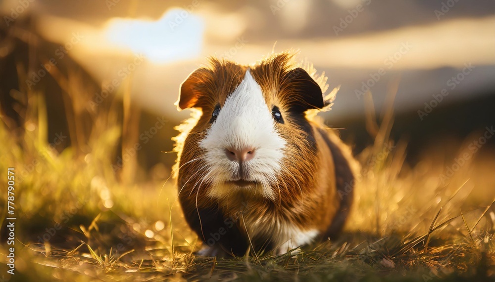cute and lifelike 3d rendering of a guinea pig featuring adorable ...