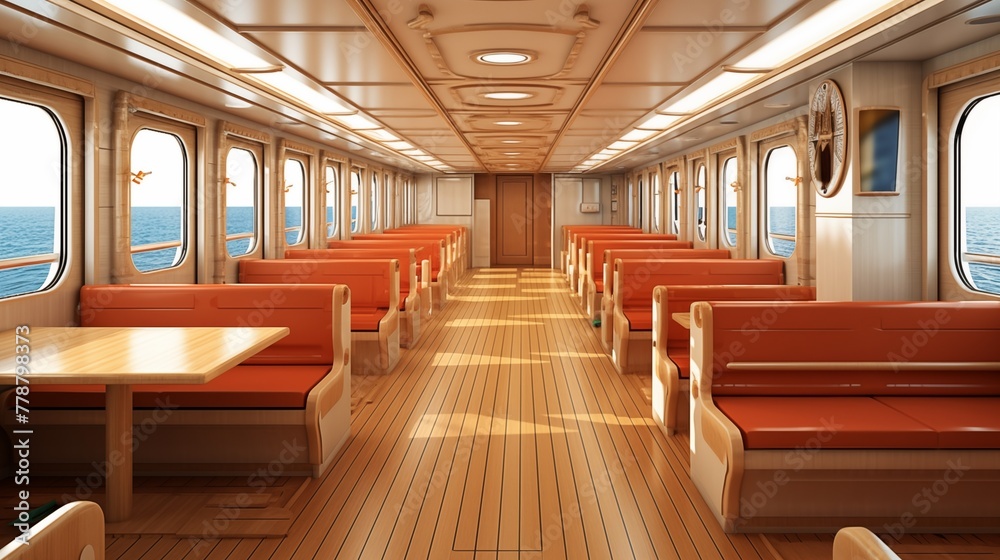Foto de Maritime vessel design: Interior layout of the passenger ship ...