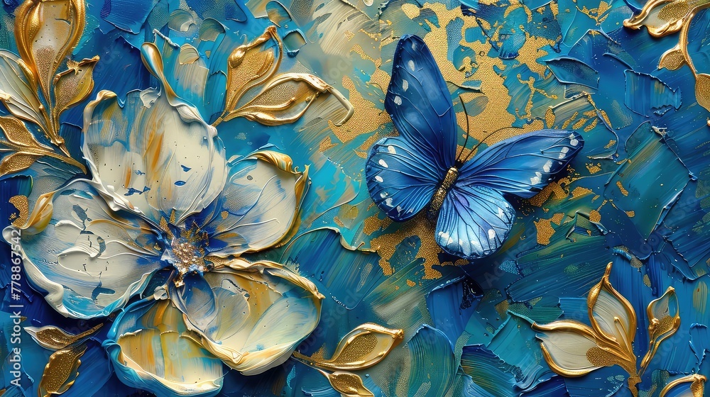 3D, butterflies, flat background, layered forms, paper quilling ...
