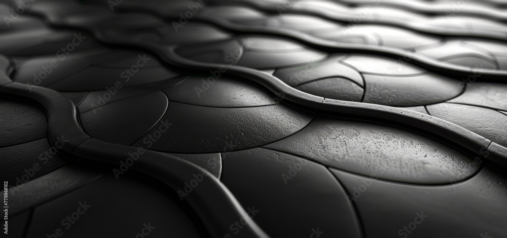 A detailed image of a black-and-white photograph showcasing a snakeskin ...