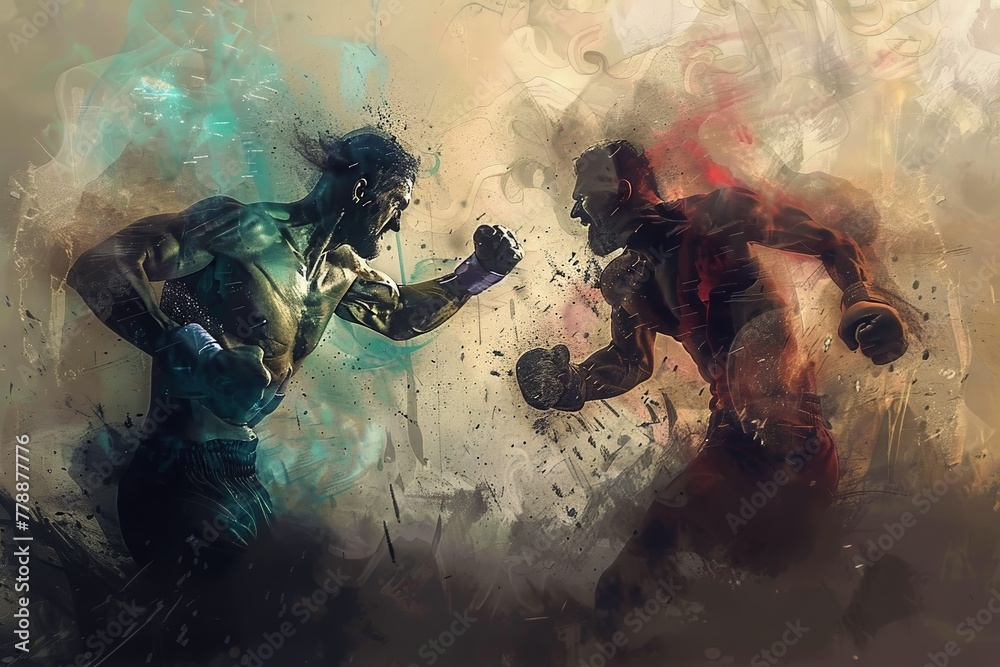 Strong versus weak Create an artwork that visually represents the ...