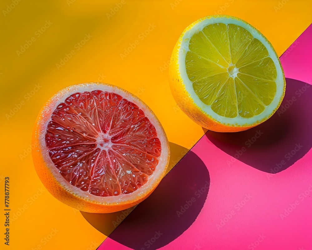 Use color gradients to depict the contrasting flavors of sweet and sour ...
