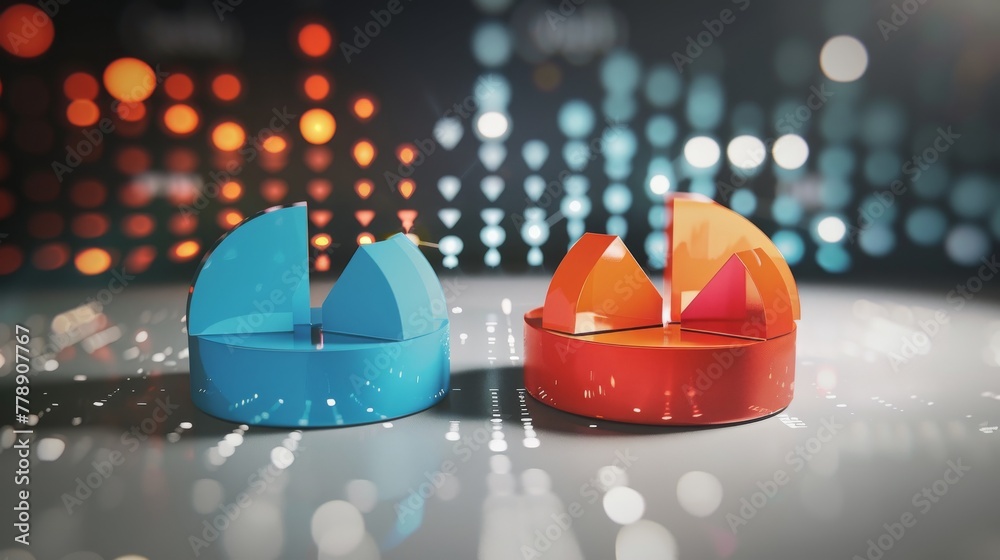 Inflation and deflation comparison, clear visuals, focused view ...