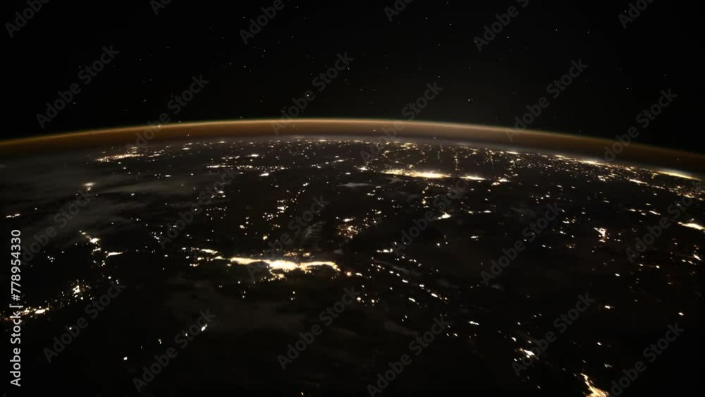 Earth from space. Time lapse of over the Earth seen from the ...