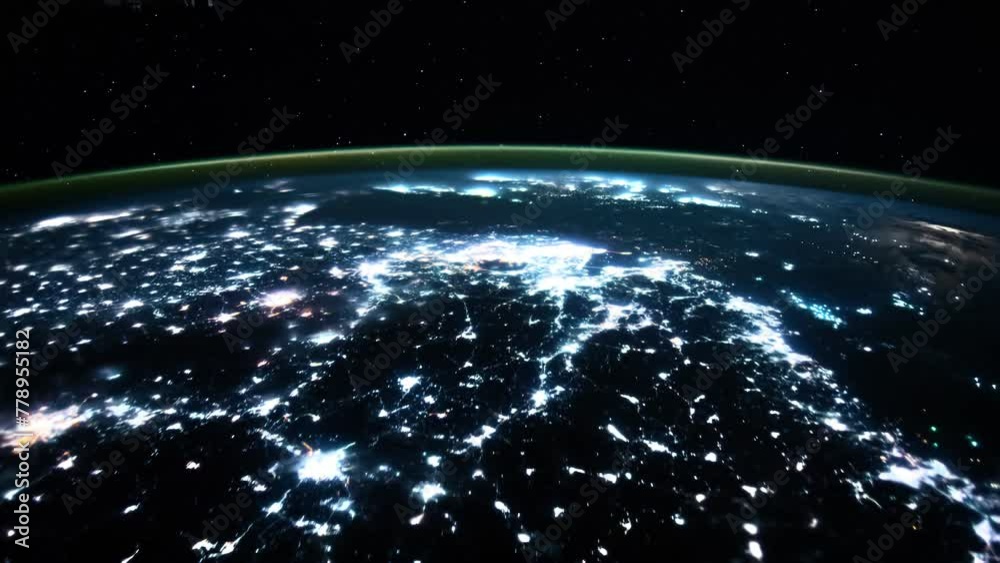 Earth from space. Time lapse of over the Earth seen from the ...
