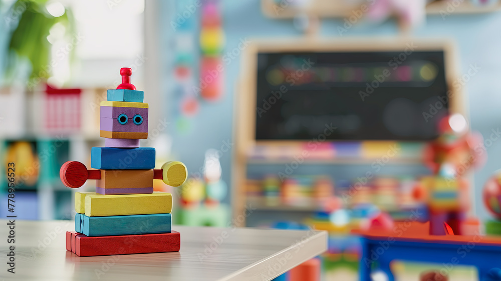 Block play toy brick wood concept build education balance school stack ...