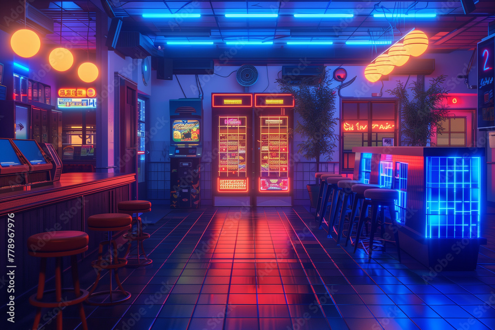 80s style retro city vibe wallpaper graphic. Lo-Fi synthwave cityscape ...