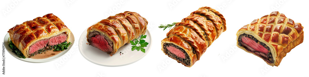 Beef Wellington clipart collection, symbol, logos, icons isolated on ...