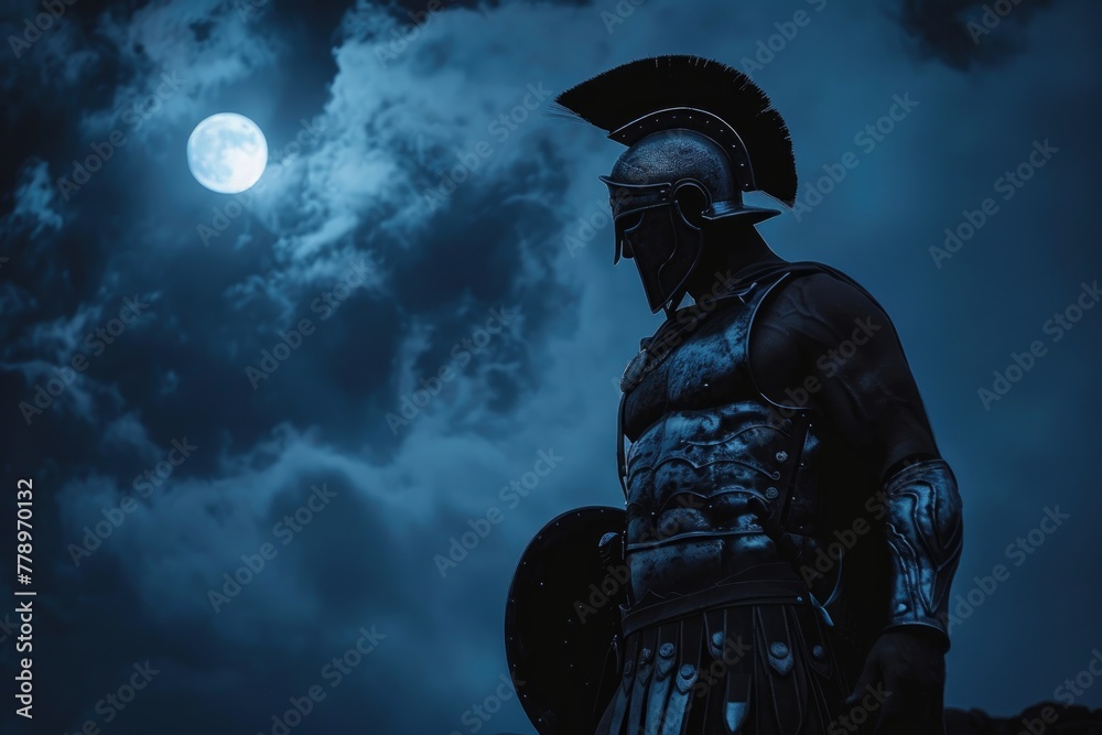 Realistic depiction of a gladiator and his loyal companion, a battle ...