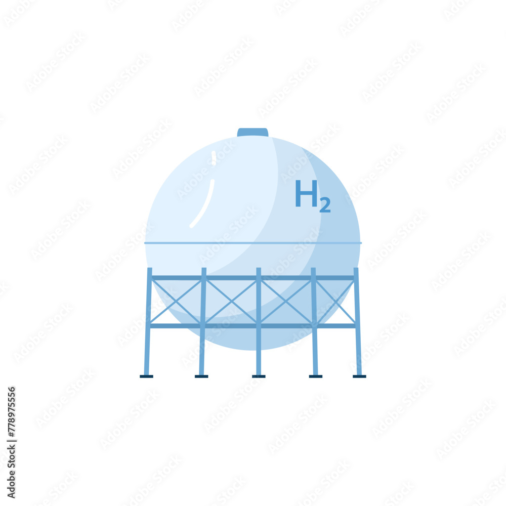Hydrogen storage tank. Hydrogen production process, eco natural ...